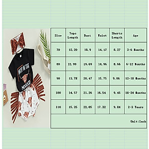 Western Baby Girl Clothes Boho Cow Print Short Sleeve T Shirt Top + Bloomer Shorts Set Infant Summer Outfits (A-Black, 3-6 Months)