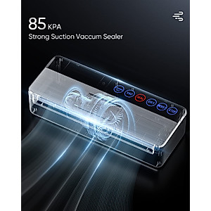 Vacuum Sealer Machine, Full Automatic Food Sealer (95Kpa), vacuum sealers bags for food Air Sealing System for Food Sealer Dry, Moist Food Preservation Modes, Lab Tested, LED Indicator Lights