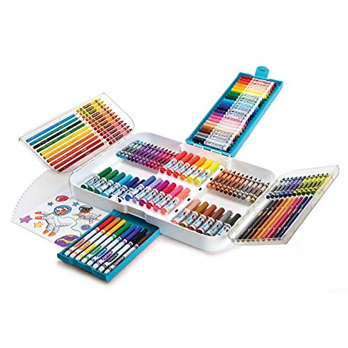 Crayola Ultra Smart Case, 150 Pieces, Art Set for Kids, Gift, (Model: 04-6810)