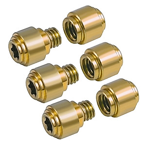 3 Sets Thumb Studs, Titanium Screws Replacement Thumb Studs Pocket Blade Screws for Knives Benchmade 535 Bugout (Gold)