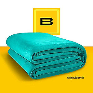 Big Blanket Co Original Stretch Teal | 120” x 120” (10' x 10') Extra Large Throw Blanket | Soft, Giant, Cozy Blanket That Fits The Whole Family | The Biggest, Best Gift Idea of 2023