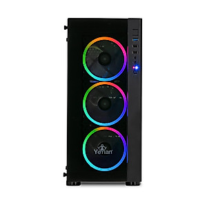 YEYIAN Katana X12 Gaming PC Desktop Computer, Intel i5-11400F 6-Core, GeForce RTX 3060 10GB GDDR6, 500GB NVMe SSD, 16GB DDR4 3200MHz, 650W Gold PSU, 4 ARGB Fans, Windows 11, 1Gb LAN, WiFi 5, BT 5.0