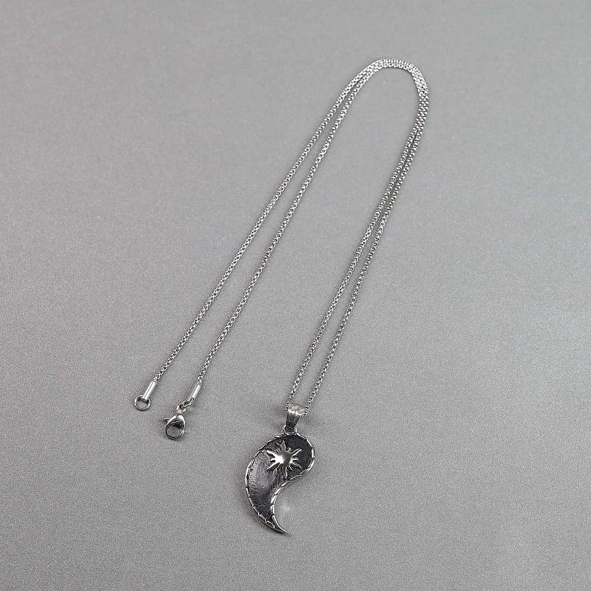 GAVU Stainless Steel His and Hers Moon and Sun Necklaces for Couples