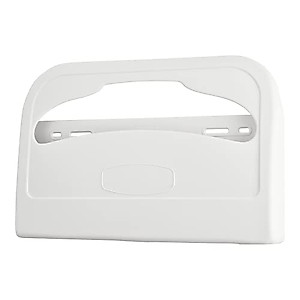 EZbrnd Wall-Mounted Half-Fold Toilet Seat Cover Dispenser for Commercial/Residential/Bathroom/Office, Seat Cover Paper Sold Separately, White, 3100-EZ