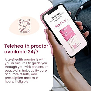 SheMed UTI Test-to-Treat Kit, Urinary Tract Infection Test, Telehealth Consult, Same-Day Prescription and Medication for UTI Treatment if Eligible - 2 Kits