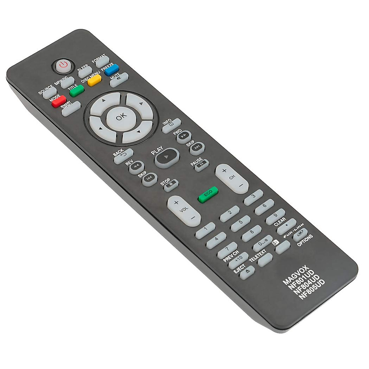 Replacement Remote Applicable for Magnavox TV 32MD350B 32MD350B/F7 26MD311B 32MD301B 26MD301B 32MD311B 22MD311B 19ME601B 22MD311B/F7 19MD311B/F7 32MD359B 26MD350B 19MD350B/F7 37MD311B/F7 37MD359B/F7