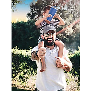 YOUEXPERT 14 oz Tumbler with Straw, Insulated Tumblers with Lid and Straw, 14 oz Cup Stainless Steel Mini Outdoor Sports Travel Tumblers - Iris