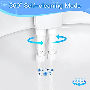 Bidet Attachment for Toilet Hot and Cold, Non-Electric Mechanical Bidet Bidet Toilet Attachment with Dual Nozzle, Rear &Feminine Wash, Fresh Water Sprayer with Adjustable Water Pressure