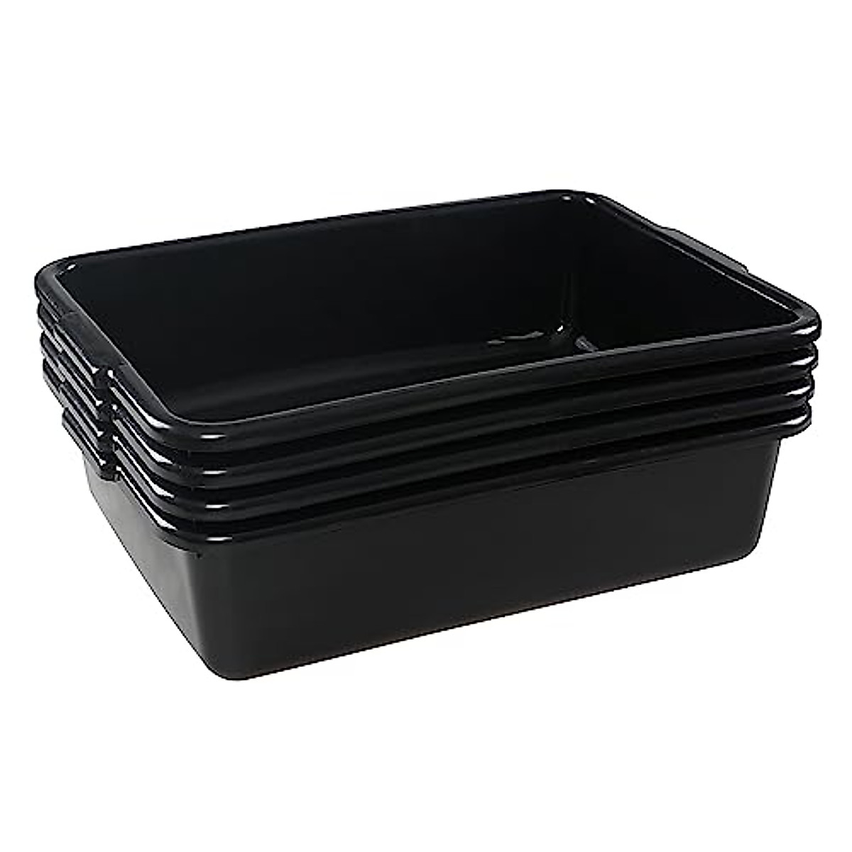 EudokkyNA 13 Liters Commercial Bus Tubs, 4 Packs Bus Tubs Box/Wash Basin Tub