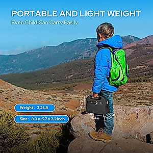 Enginstar Portable Power Station 120Wh, 100W Solar Generator with 110V AC Outlet, Portable Backup Lithium Battery Pack Power Bank for Emergency Home Outdoor Camping RV