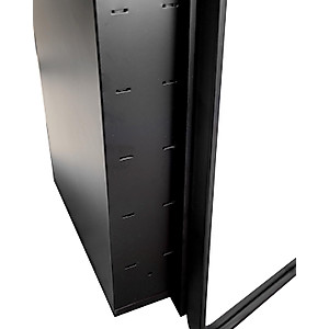 Otlsh 16x24'' Farmhouse Black Metal Framed Recessed Bathroom Medicine Cabinet with Beveled Mirror Rounded Rectangle Bathroom Medicine Cabinet -Black