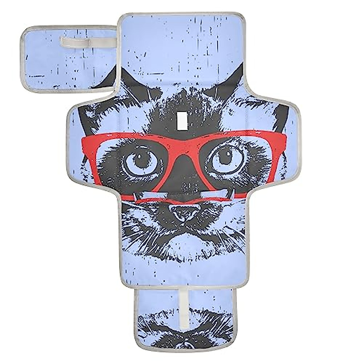 Cat Portable Baby Changing Pad Diaper Changing Table Pads Foldable Travel Changing Mat with Built-in Pillow for Newborn Essentials Baby