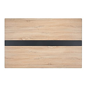 SAFAVIEH Home Collection Alarick Mid-Century Modern Natural/Black Hairpin Leg Dining Table