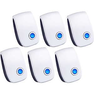 TEcoArt Ultrasonic Repeller - Indoor Plug, Electronic and Ultrasound Pest Repellent - Insects, Mice, Spiders, Mosquitoes, Bugs Control (6 Pack)