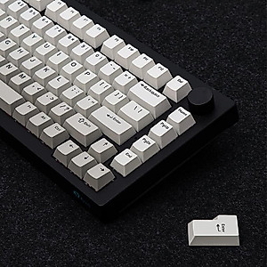 Akko PBT Keycaps Cool Gray Gradient Theme 132-Key Cherry Profile Double-Shot Keyboard Keycap Set with MX Style Stem for Mechanical Keyboards
