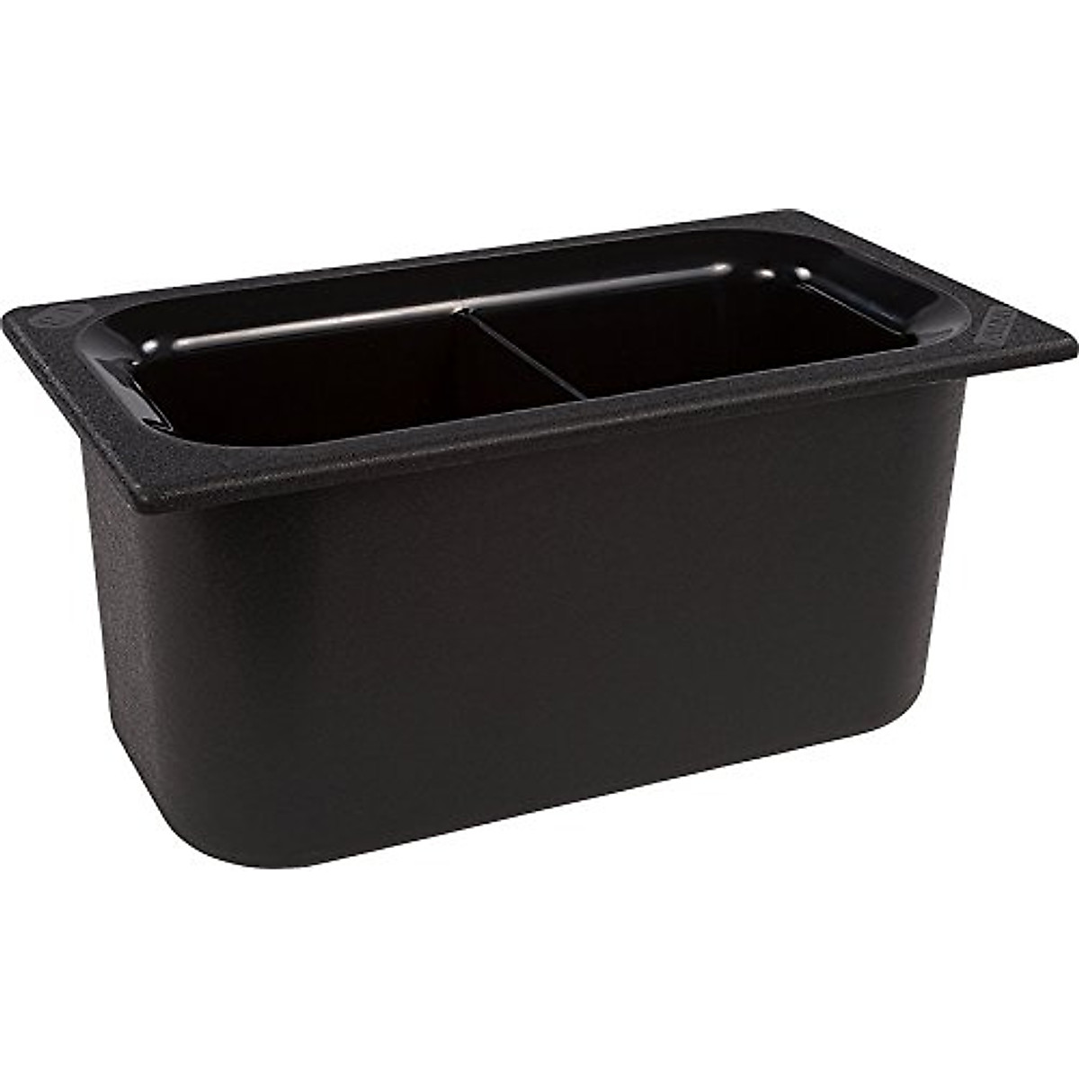 Carlisle FoodService Products CM110303 Coldmaster ABS Third-Size Divided Food Pan, 3.40 qt. Capacity, 12.68" x 6.89" x 6.01", Black