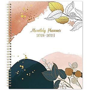 2024-2025 Monthly Planner - 18 Monthly Planner/Calendar 2024-2025, July 2024 - December 2025, 9" x 11", Monthly Tabs, Holidays, Back Pocket, Twin-Wire Binding, Note Pages, Thick Paper