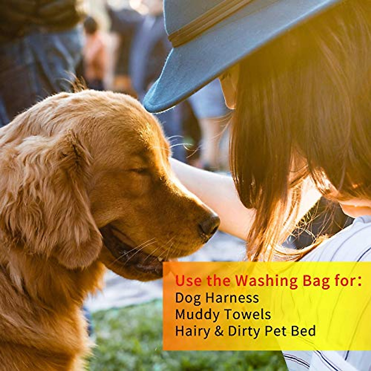 AUXSOUL 1 Pack Pet Laundry Bag, Stops Pet Hair Blocking The Washing Machine, Big Size Wash Bag Ideal for Dog Cat Horse, Hair Remover Safely, 25.8’’ 27.8’’ (65 X 70cm)(Lake Blue)