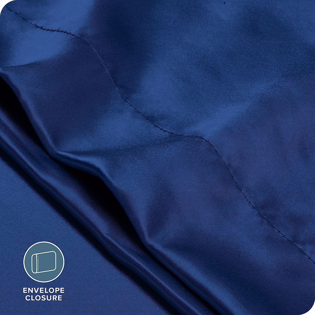 Bare Home 100% Mulberry Silk Pillowcase for Hair and Skin - Ultra Premium 6A Grade 19 Momme Silk Pillow Case - Envelope Enclosure - Breathable Cooling Pillow Cover (Standard, Dark Blue)