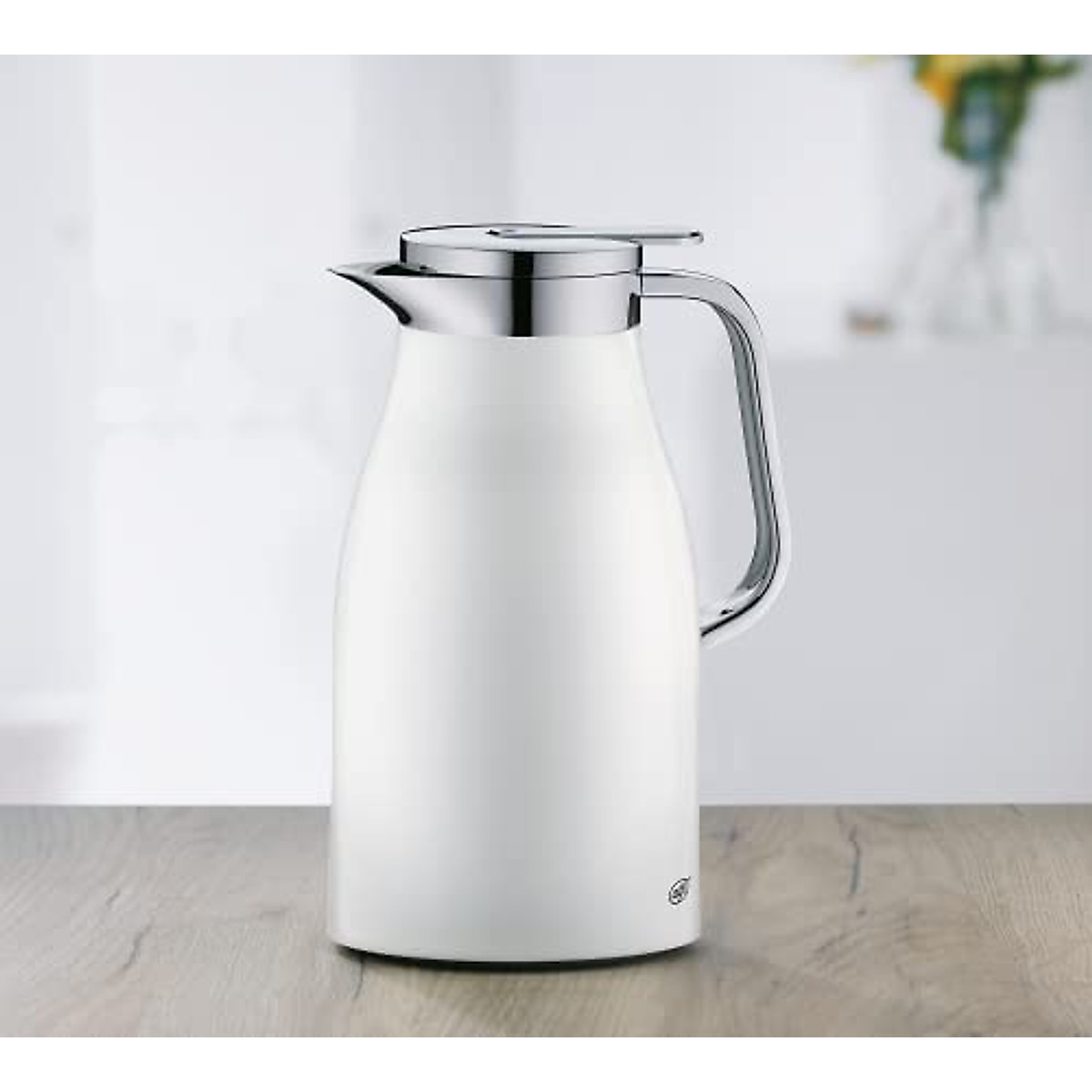 ALFI Thermos Flask, Stainless Steel Plastic Glass, Coconut White, 1 Litre