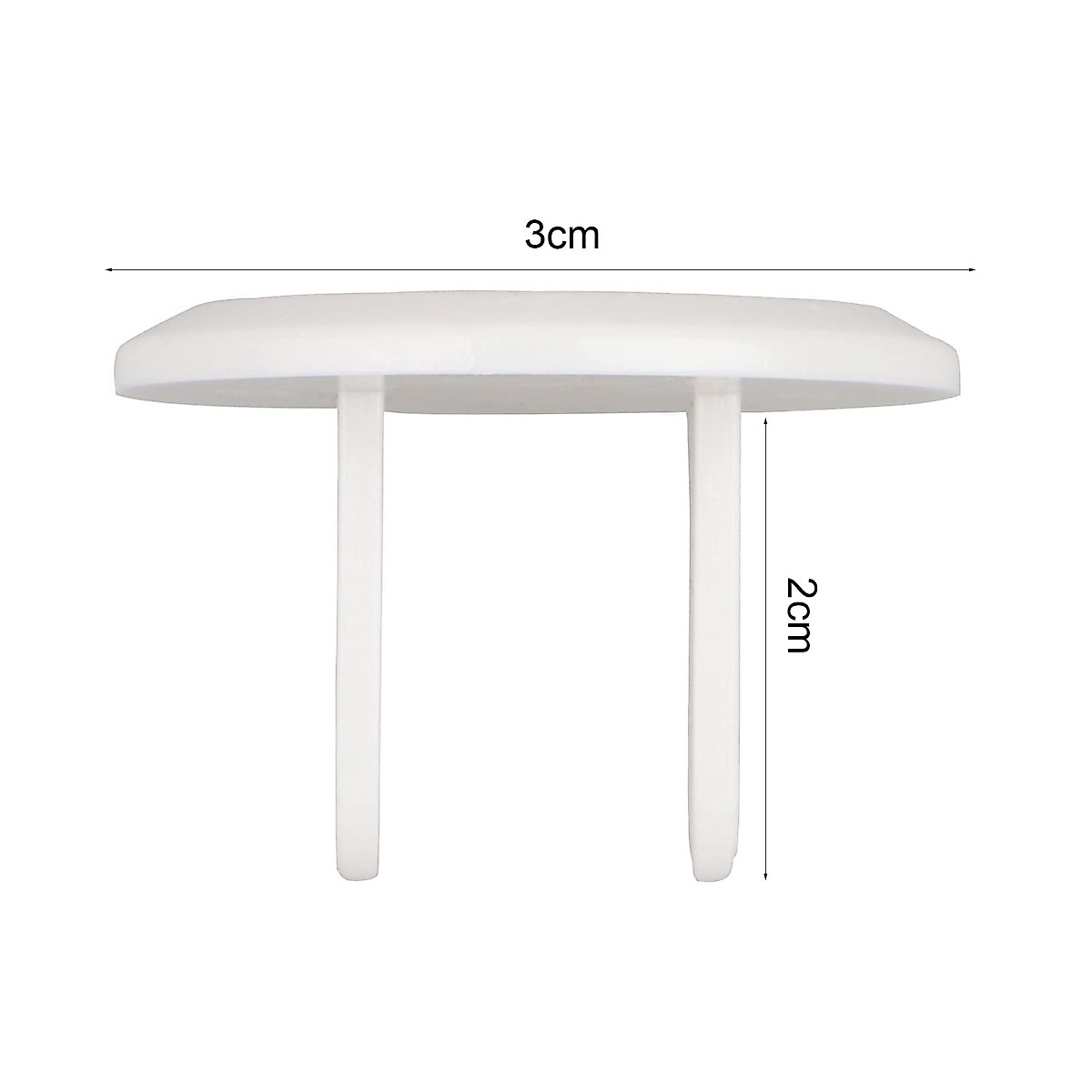 Clear Plastic Outlet Covers, 12 Pack Shock Prevention Child Safe Easy Install Electrical Protector Safety Improved Baby Outlet Plug Covers (White)