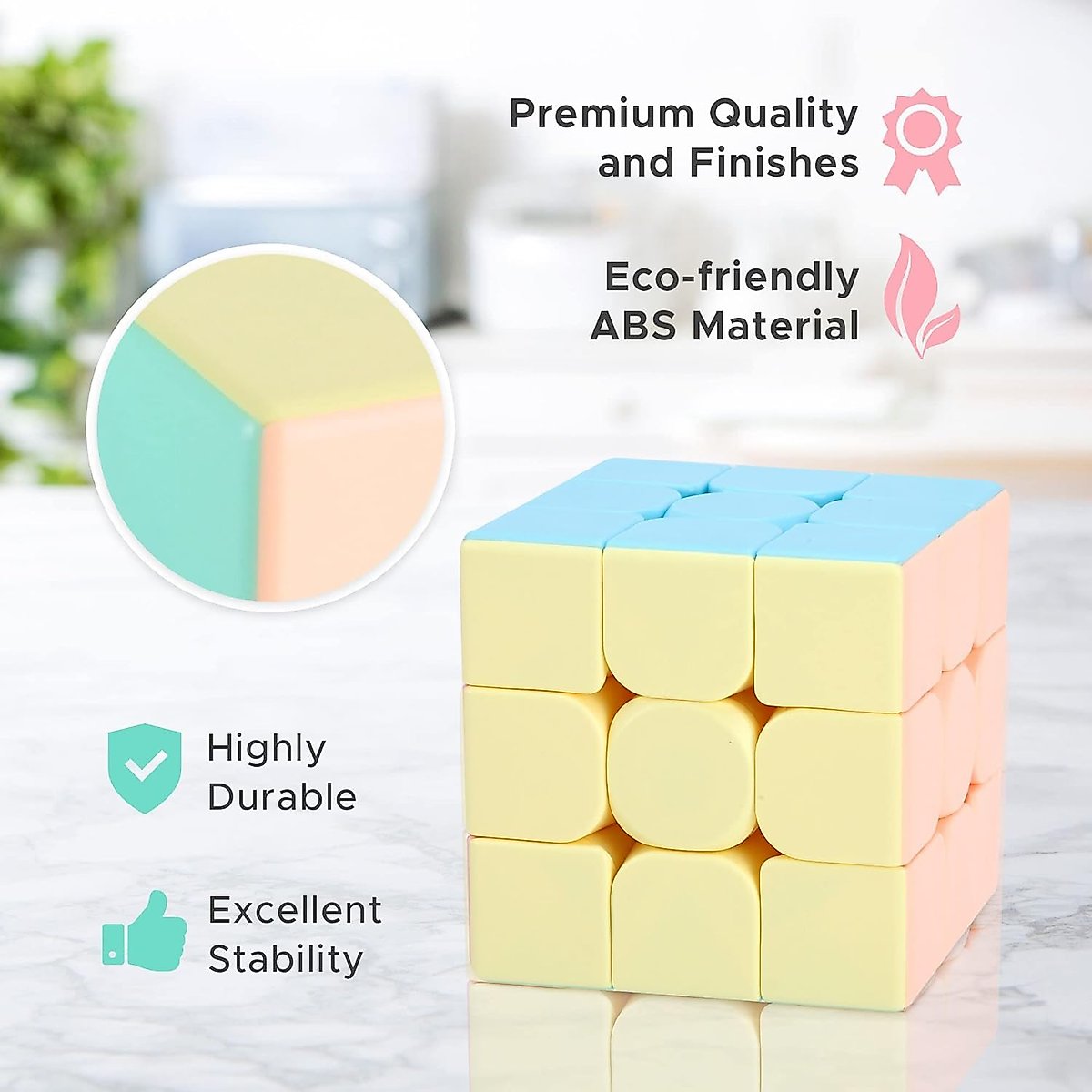 FOOZZILLA Speed Cube 3x3 for Kids and Adults – Productivity Cube with 6 Bright Colors – Fun and Entertaining – Develops Skills, Dexterity – Stimulates and Challenges Mind