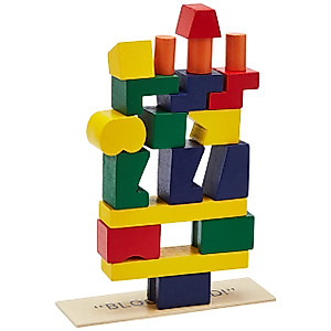 Pressman Blockhead! - The Original Stacking Game Yellow, 5"
