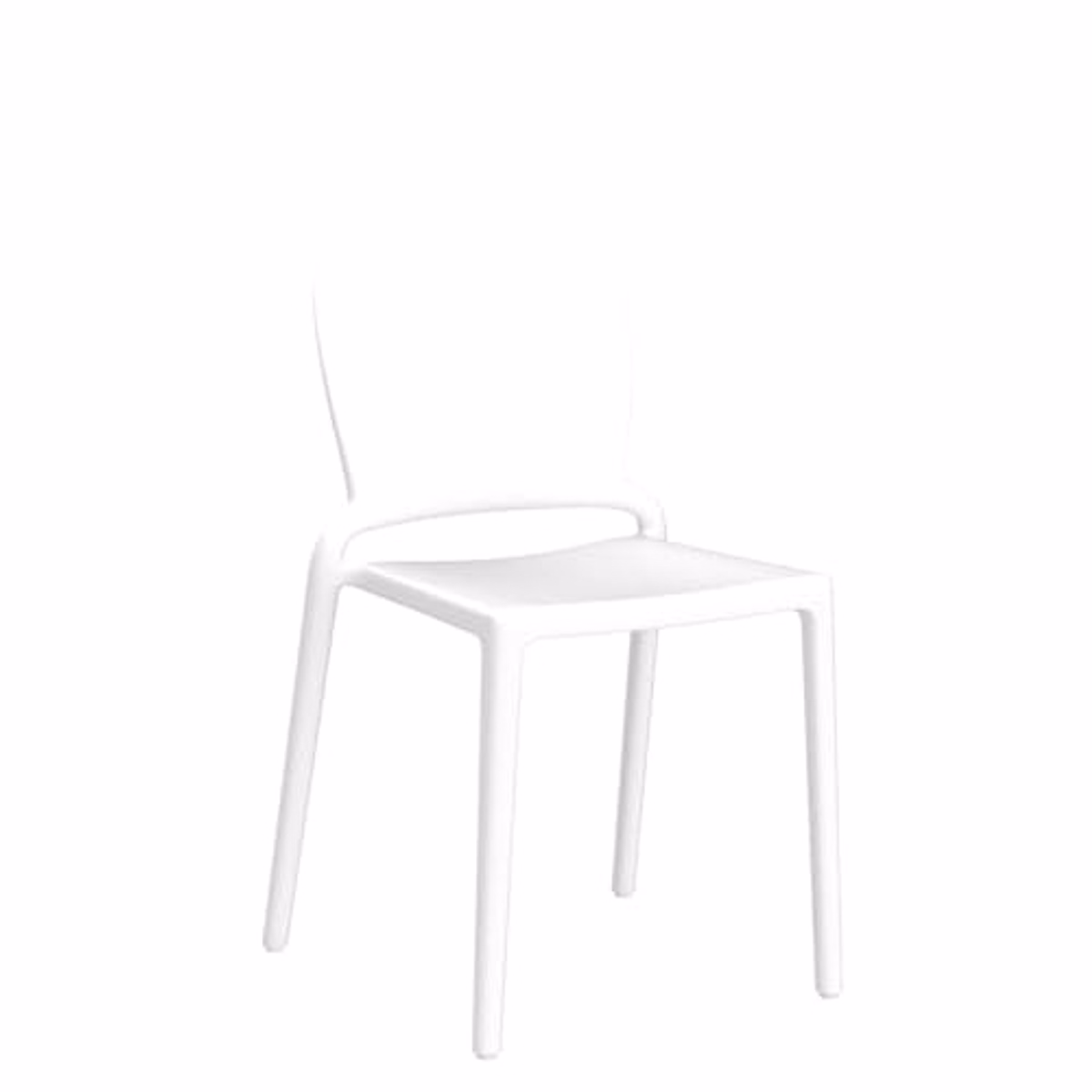 LESHI Dining Chair Modern Kitchen Dining Room Chairs Minimalist Style Creative Design- Set of 2, Premium Plastic, White