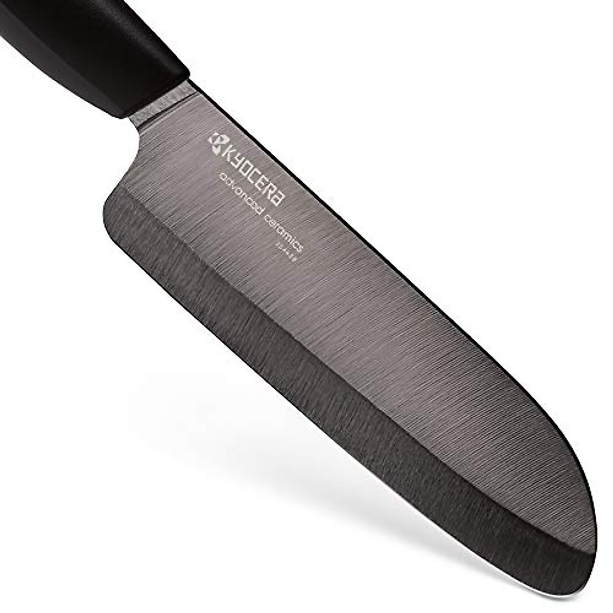Kyocera Advanced Ceramic Revolution Series Mini Santoku Knife, Black Blade, Black Handle, 4.5-Inch