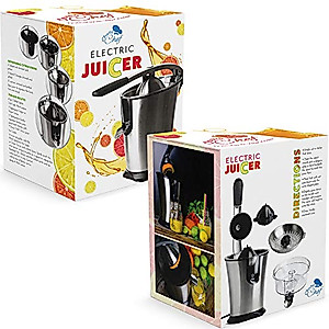 Electric Citrus Juicer Fruit Machines - Stainless Steal Electric Citrus Jucers Machine Fruit Squeezer Orange Lemon Lime Electric Citrus Juicers Extractor With Anti - Drip Citrus Press 300 Watt Motor