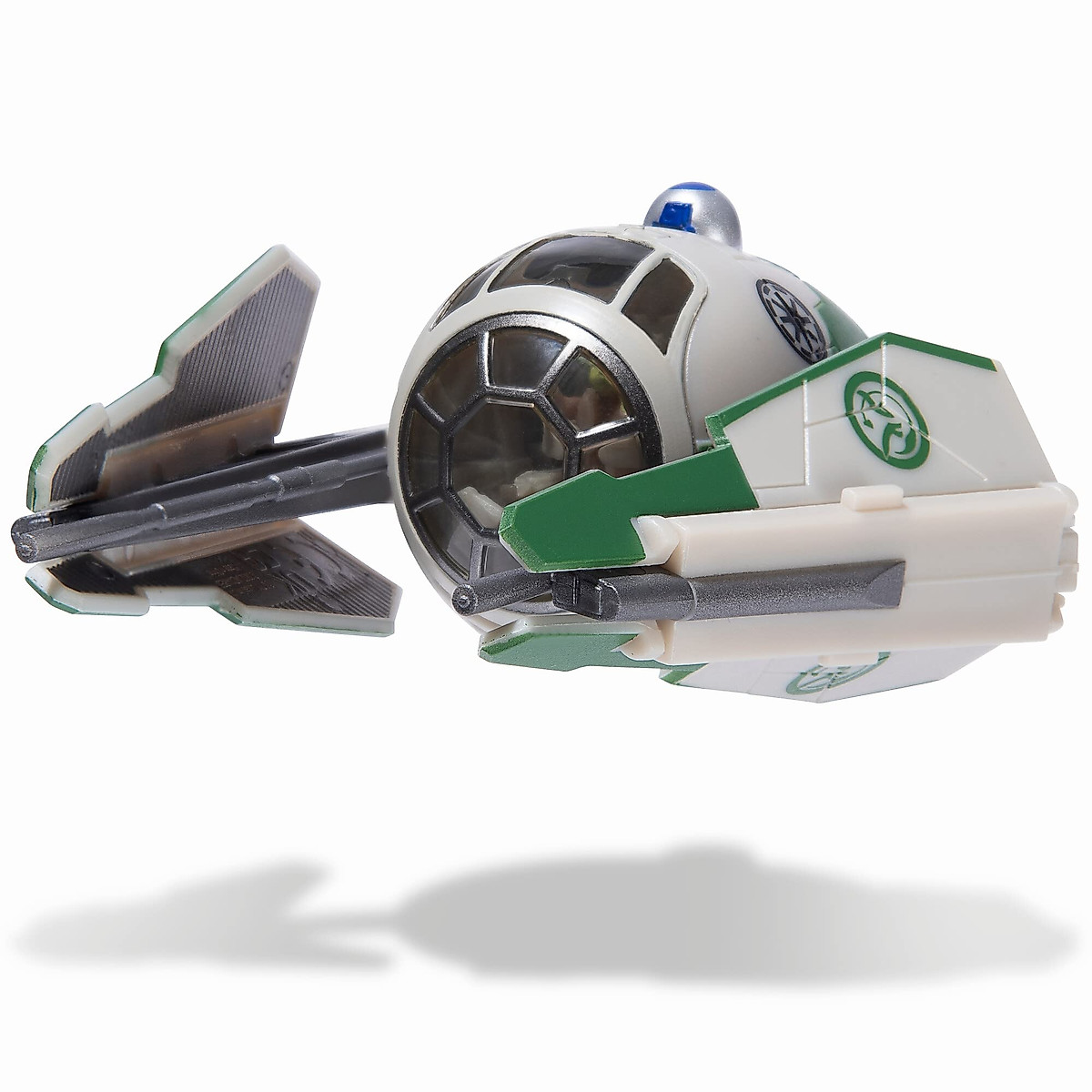 Star Wars Micro Galaxy Squadron Yoda's Jedi Starfighter 8cm Light Armour Class Ship with 1" Yoda and R2-D2 Micro Figures
