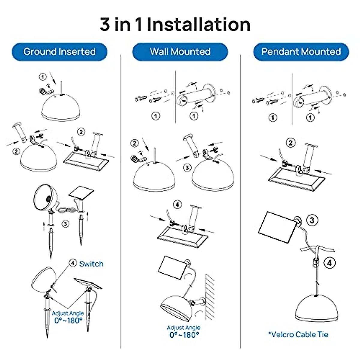 Linkind Comet 38-LEDs Solar Pendant Light, Outdoor Solar Powered LED Shed Light Barn Lights with 5M Cord, 6500K Daylight White, Dusk-to-Dawn IP67 Waterproof for Shed Barn Garden Yard