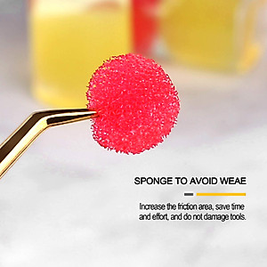 2 Pieces Eyelash Extension Tweezers Cleaner, Tweezers Cleaning Tool Kit with Liquid Glue Remover and Sponge Ball For Lash Extension Application