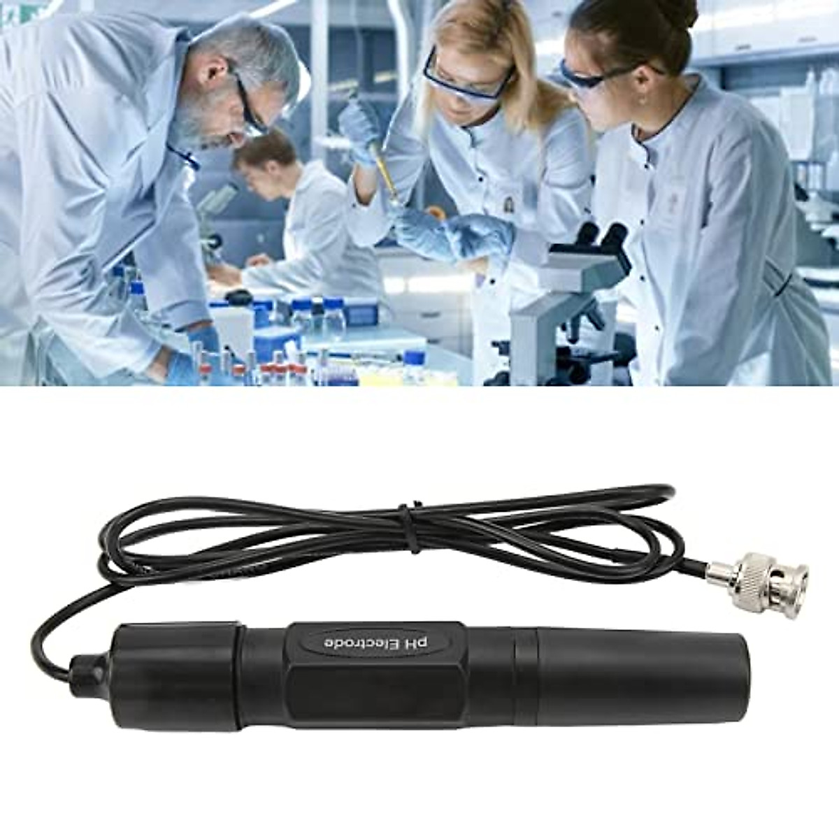 PH Probe Sensor, High Accuracy Waterproof Excellent Field Applicability PH Meter BNC Connector Replacement Parts for Aquaculture(1.2m)