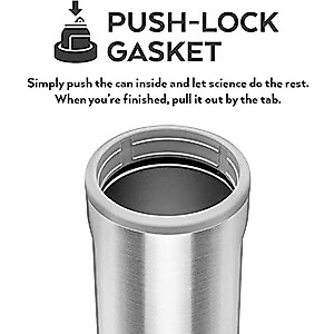 BrüMate Hopsulator Juggernaut Can Cooler Insulated for 24oz  / 25oz Cans | Can Coozie Insulated Stainless Steel Drink Holder for Beer, Tea, and Energy Drinks (Matte Gray)