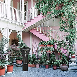 Angoily Cover Outdoor Covers Heater Standing Garden Use Oxford Resistant for Features Snow- Patio with Fabric Zipper Proof Heaters Wind-