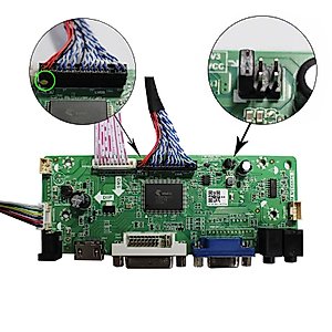 VSDISPLAY HD-MI VGA DVI Audio LCD Controller Board for 21.5" 23.8" 1920x1080 30Pin LCD Screen T215HVN01.0 M215HW03 V1 V2 M215HGE-L23 M215HTN01.1 LM238WF5-SSA1 LM238WF1-SLE3