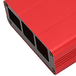 Aluminum Alloy Case CircuitHeat Dissipation Enclosure for Raspberry Pi Board Heat Dissipation Protective Enclosure for Raspberry Pi (Red)