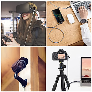 Froggen Link Cable Quest 2 Quest 1 [USB3.2/ 5Gbps] Nylon Braided Quest 2 Link Cable, High Speed Transfer & Fast Charge USB C Cable Compatible for VR Quest Headset and Gaming PC (10FT/3M)