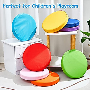 Marsui 12 Pcs 2'' Extra Thick Round Floor Cushions Classroom Flexible Seating for Kids 14 Inch Colored Circle Floor Seat Pillows Bulk for Elementary Daycare Preschool Kindergarten Nursery Supplies