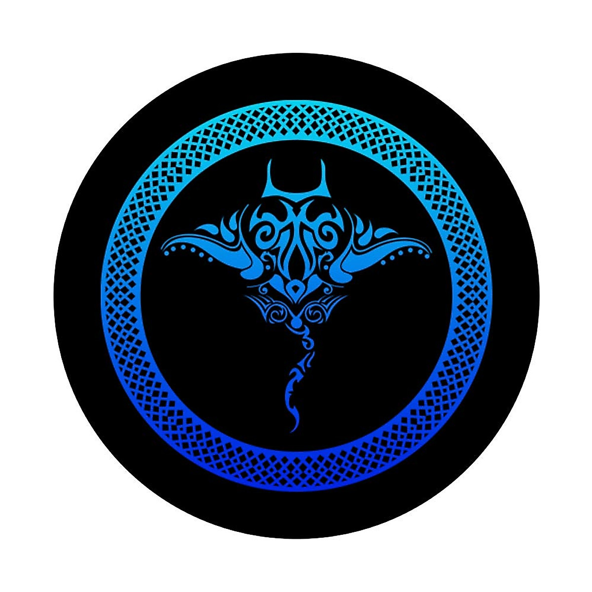 Stingray Polynesian Tribal Design for Stingray Lovers PopSockets Swappable PopGrip