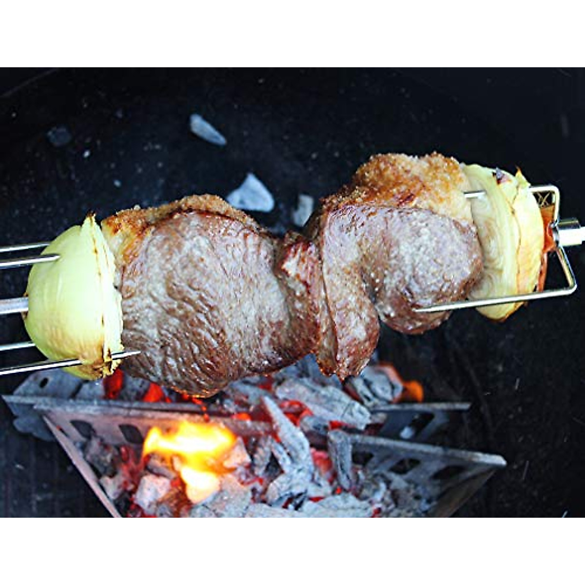 Onlyfire 6004 Grill Rotisserie Meat Forks(1-Pair)- Fits 5/16 Inch Square Spit Rods