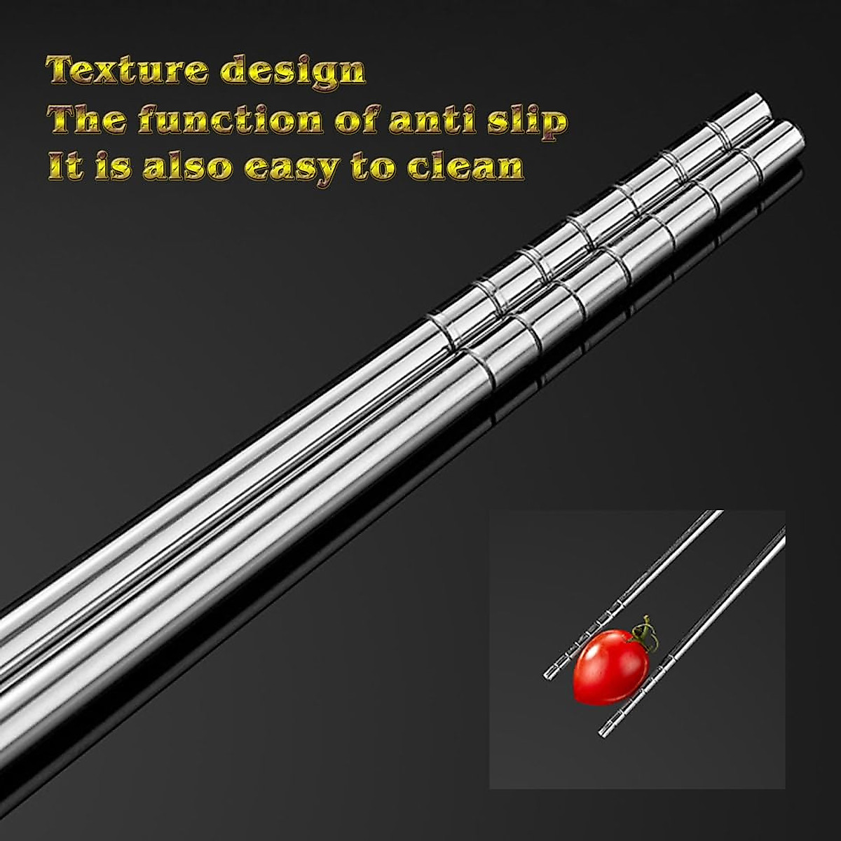 JMMBY Advanced Stainless Steel Extra Long Cooking Chopsticks,Chopsticks for Hotpot,15.7 Inch,Heat insulation and anti scalding, reusable chopsticks,kitchen chopsticks (2 Pairs)