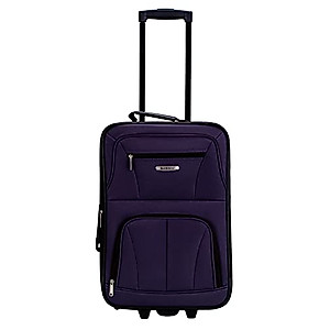 Rockland Fashion Expandable Softside Upright Luggage Set, Purple, 2-Piece (14/19)