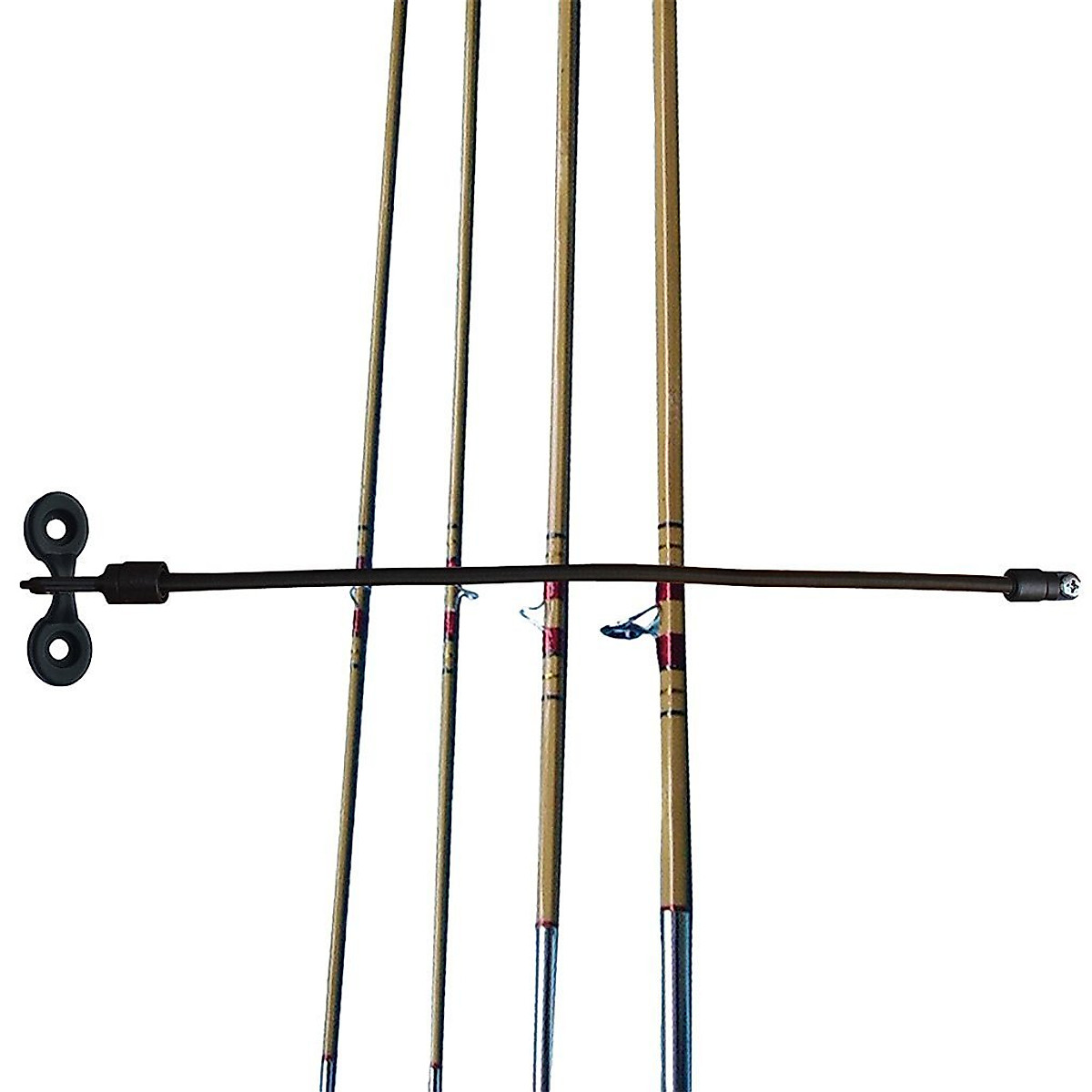 Yundxi 2 Sets Fishing Rod Tamer Straps Holder with Screws Surfing Rod Strap Belt Deck Mount Connector Boat Pole Holder for Surfboard Kayak Boating Marine Fishing