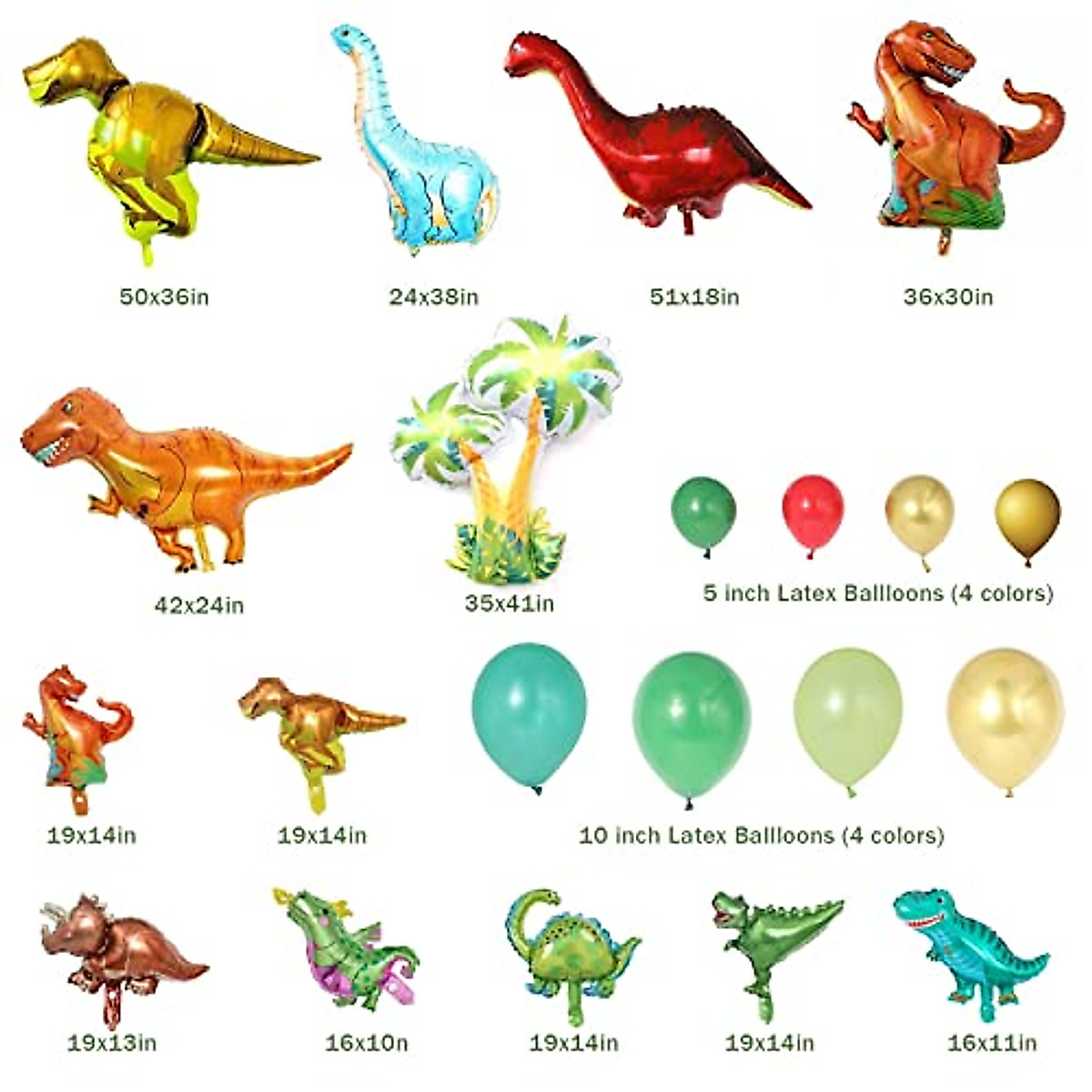 Dinosaur Party Decorations 135 Pcs Dinosaur Birthday Party Supplies with Dinosaurs Balloons, Happy Birthday Balloons, Curtains, Dinosaur Theme Party for Kids Girls Boys Baby Shower Celebration