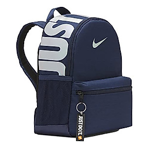Nike Brasilia Just Do It Mini Backpack (Midnight Navy/Iridescent)