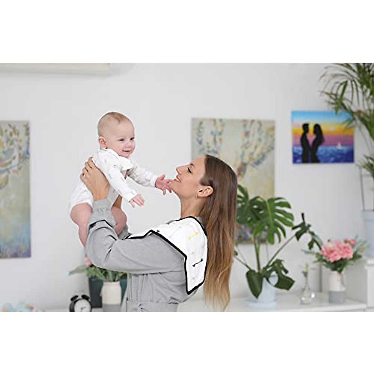 Burp Cloths for Baby Boy & Girl - Ultra Absorbent Burping Rags - Anti Shrink Unisex Burpy Clothes - Super Soft Jersey Cotton, Large 21"x10" - Thick for Newborn Cloth Diapers - 6 Pack