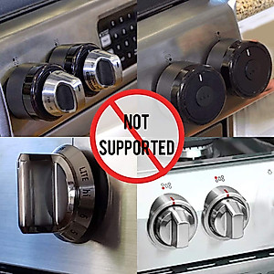 EUDEMON 1 Pack Oven Door Lock(White) & 6 Pack Stove Knob Cover(Clear) Bundle