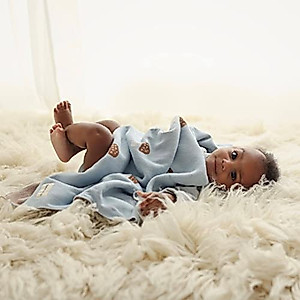 Bleu La La Receiving Swaddle Baby Blanket for Girls & Boys 100% Cotton Buttery Soft Cozy Crib Stroller Swaddler Bassinet Quilt Snuggle Unisex Gender Neutral for Infants & Babys (Mushroom - Cream)